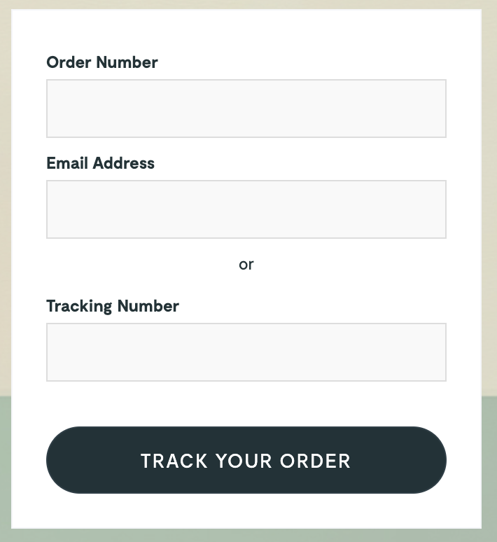 Features of your Order Tracking Block